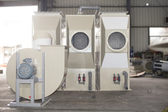 Horizontal gas scrubber for air pollution control - XICHENG EP LTD